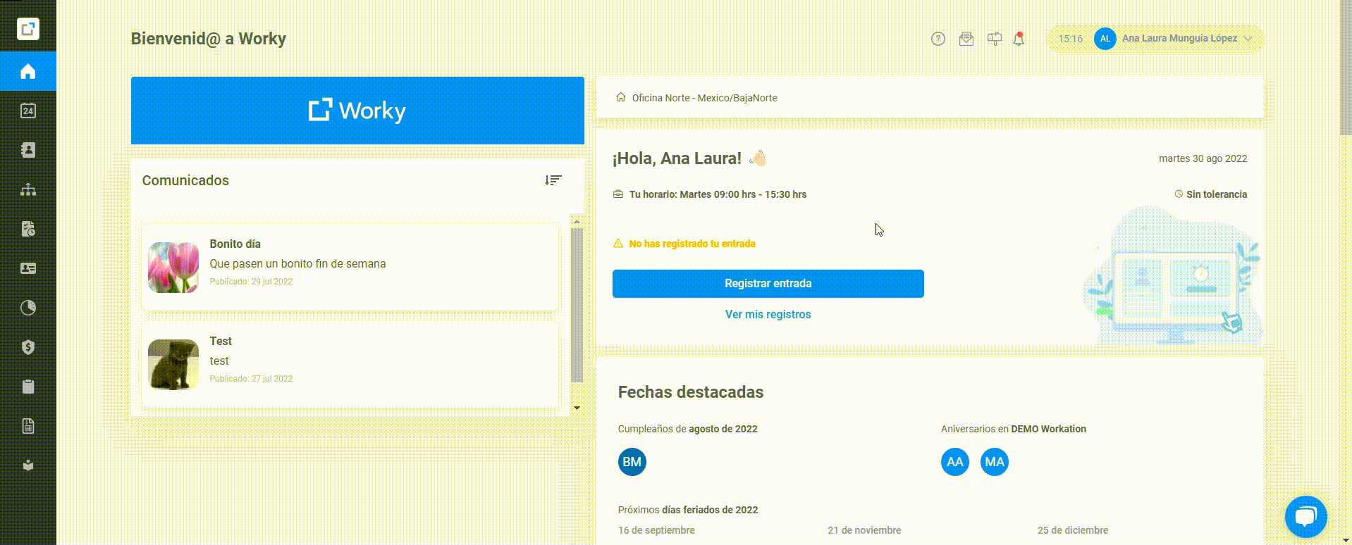 ¿Cómo puedo registrar mis entradas y salidas por Registro Online? – Worky