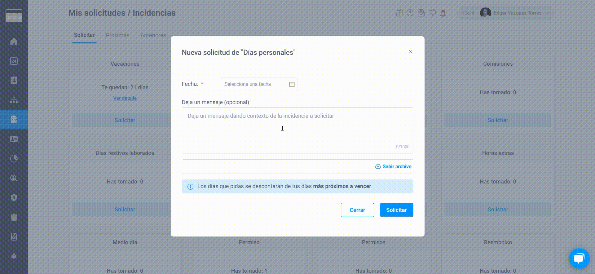 ¿Cómo creo una solicitud en Worky? – Worky