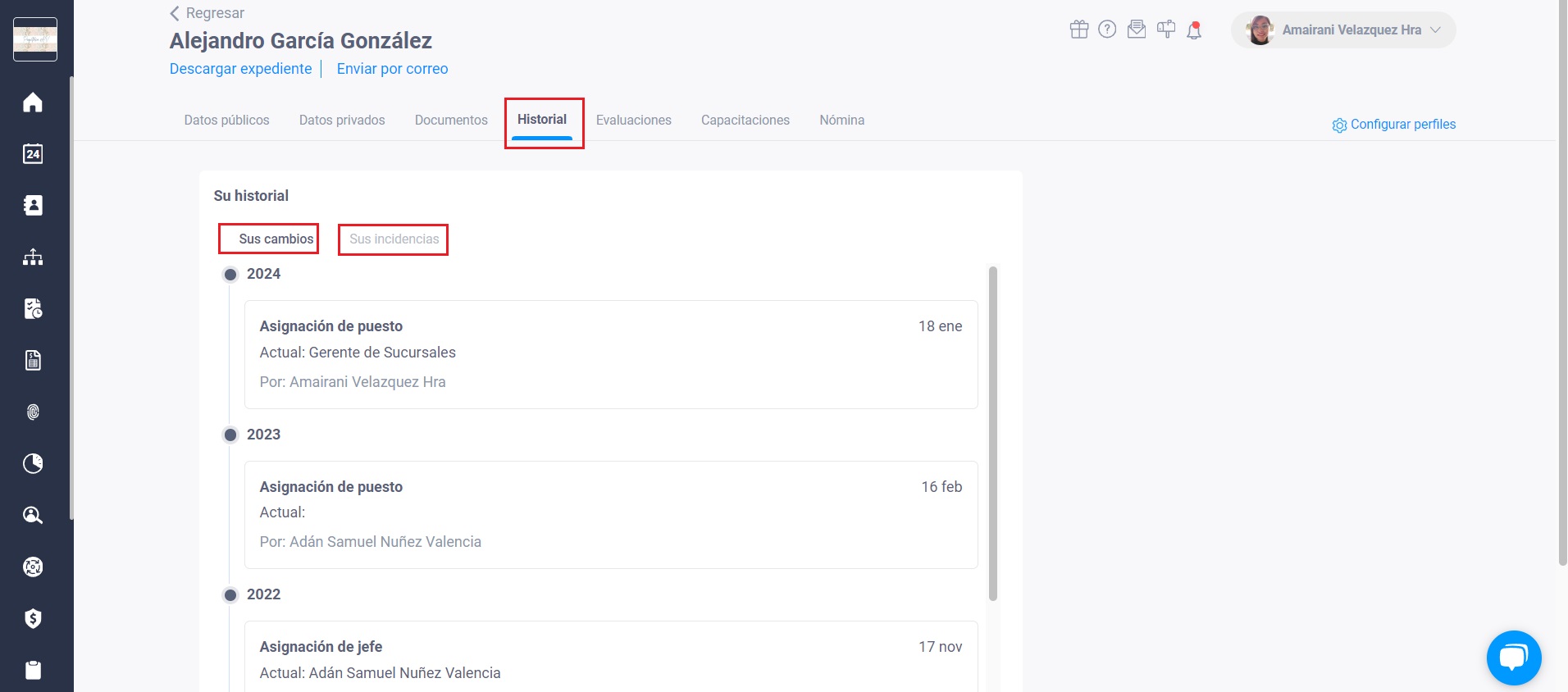 ¿Qué información puedo ver en el perfil del colaborador? – Worky